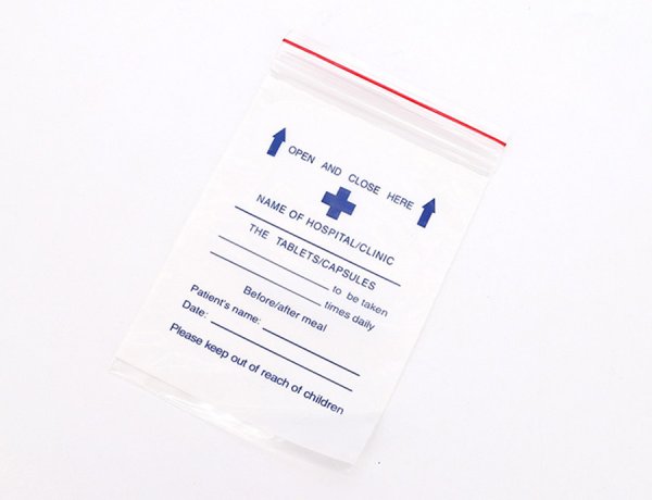 Ziplock medicine bag